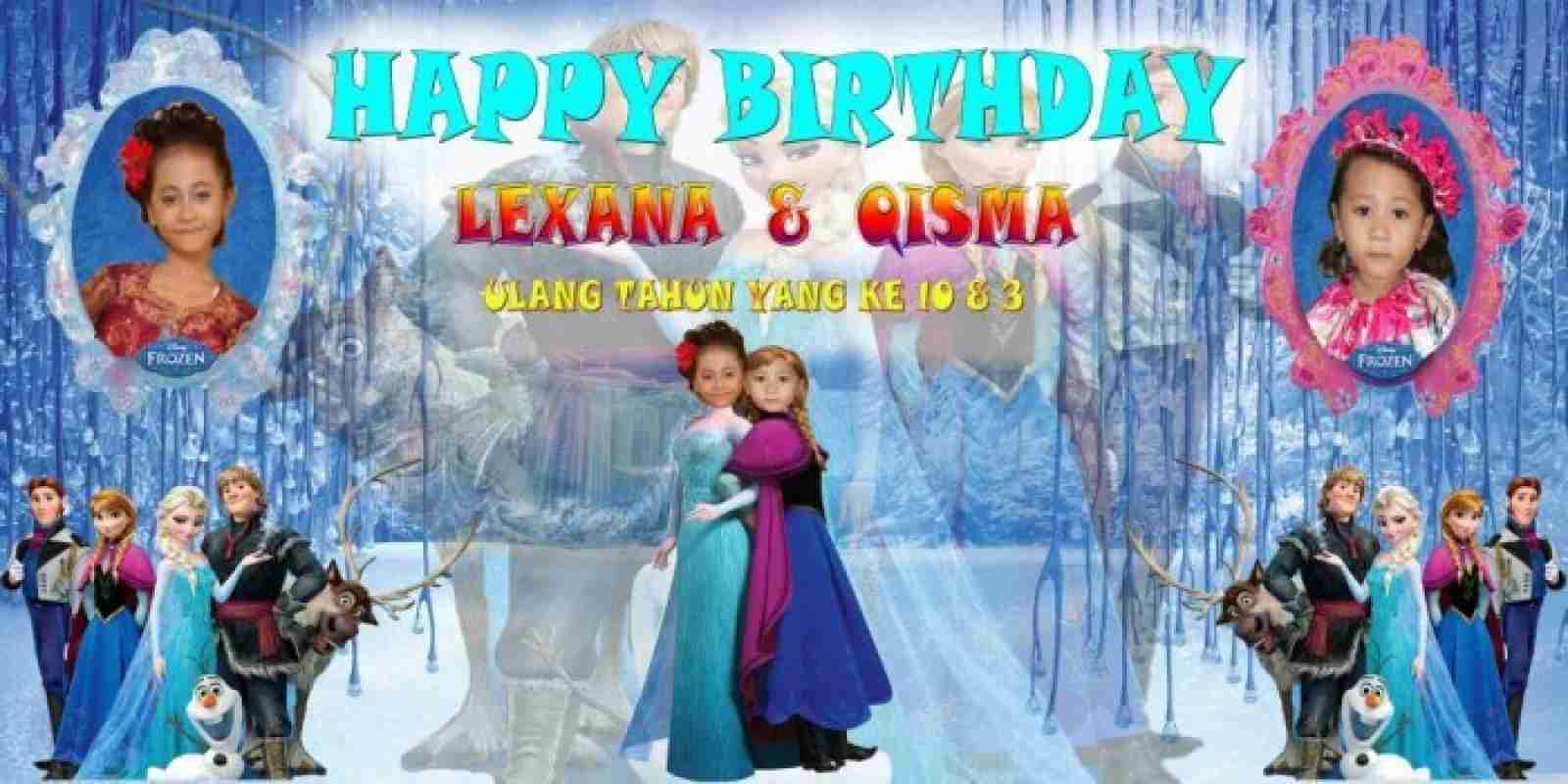 Jual Spanduk / Banner Ulang Tahun Tema Frozen Uk 2x1 Di Seller Premier ...