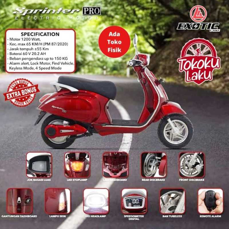 Jual Motor Listrik Pacific Sprinter Pro Electric Garansi Original Murah ...