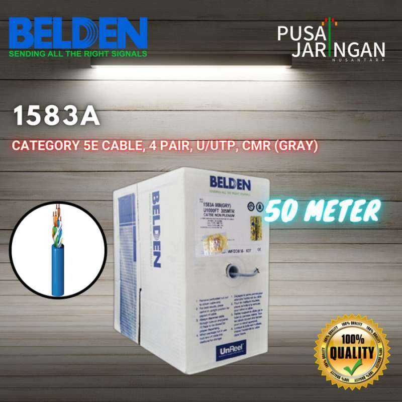 Promo Belden Cable Utp / Kabel Utp Cat-5e Original (bl 1583a) 50 Meter ...