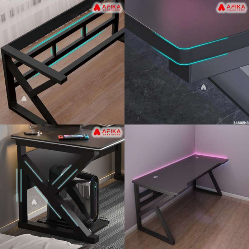 Jual Meja Komputer Pc Laptop Kayu Kokoh Desk Stable Frame With Cable ...