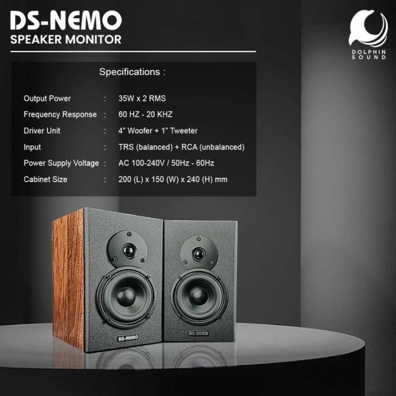Jual Dolphin Sound Ds Nemo Ds-nemo Speaker Monitor 4 Inch Di Seller ...
