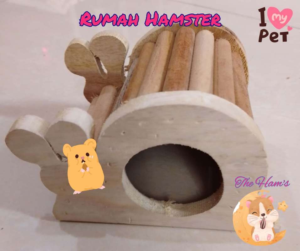 Jual (the Ham's) Rumah Kayu Hamster Bentuk Siput Wooden Home Kandang ...