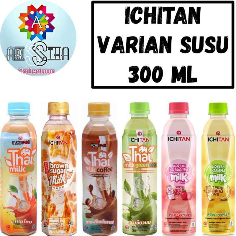 Jual Ichitan Thai Green Tea Strawberry Banana Variant Milk Kemasan 300 ...