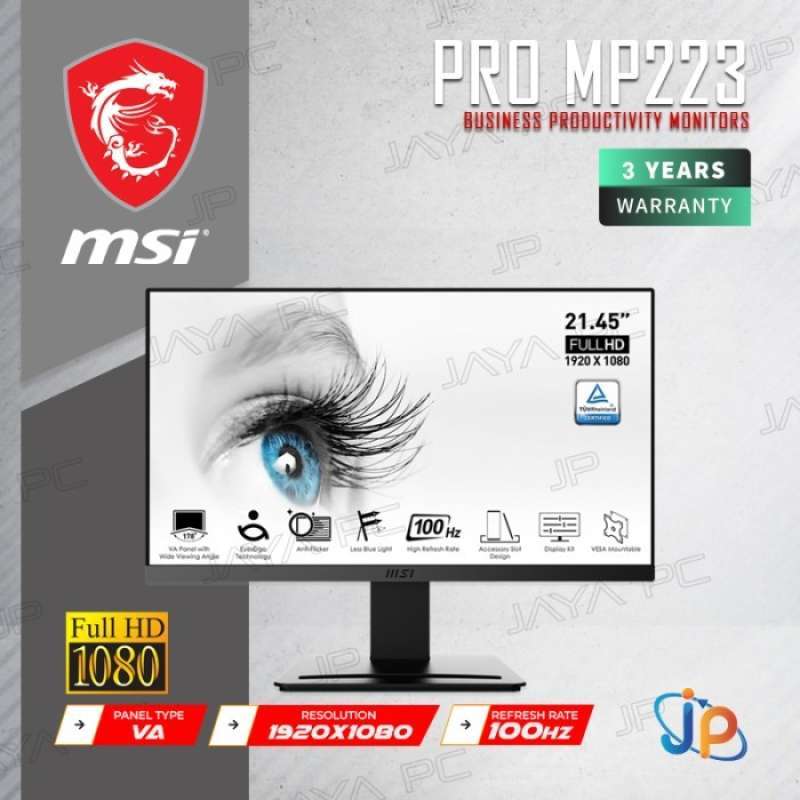 Jual Monitor Msi Led Pro Mp223 - Full Hd 22 Inch Di Seller Jaya Pc - Mangga Dua Selatan, Kota ...