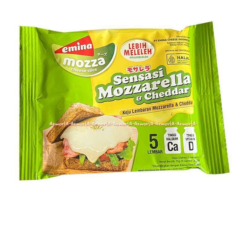 Jual Emina Moza 5lembar Cheese Slize Sensasi Mozzarella & Cheddar Lebih ...
