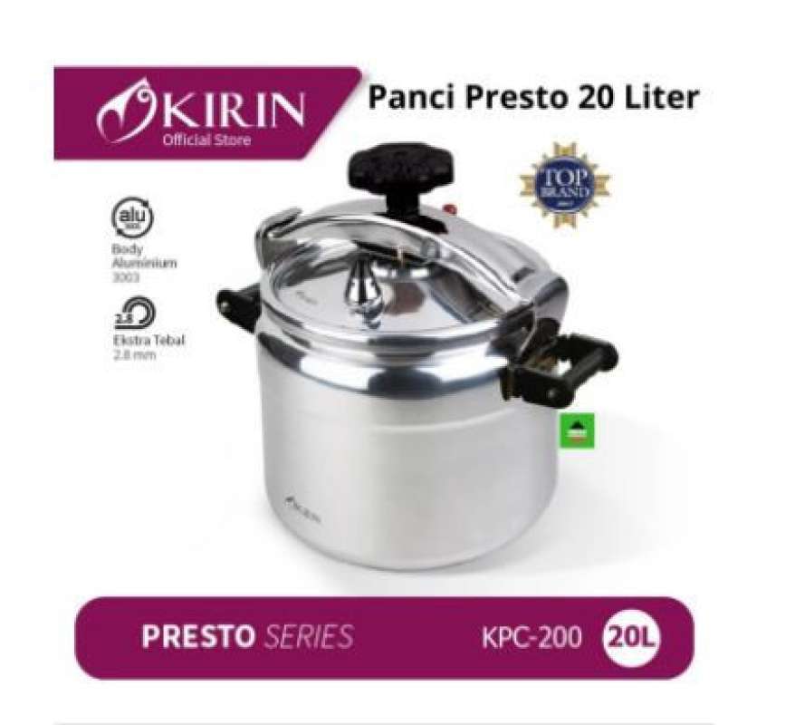 Promo KIRIN Panci Presto High Pressure Cooker 20 Liter KPC-200 KPC200 ...
