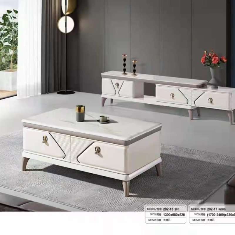 Promo Meja Tamu Box Dengan Marmer Diskon 23% Di Seller Intelino Store ...