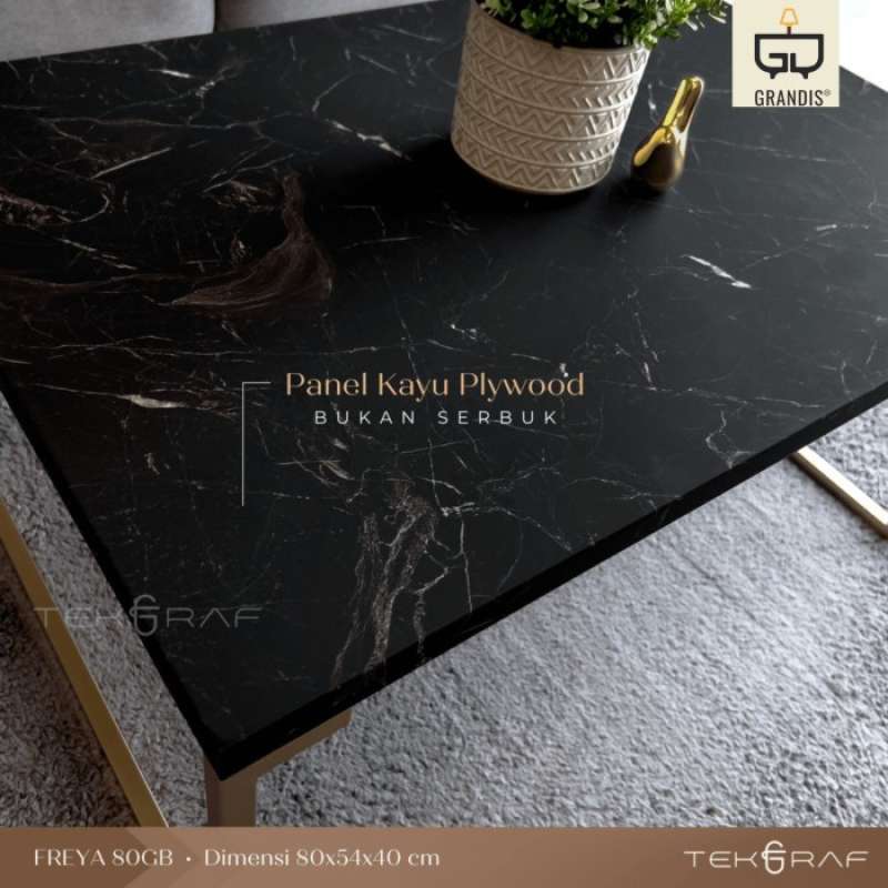 Promo Tekgraf Freya 80 Gb Meja Tamu Marble Coffee Table Kayu Kaki Besi ...