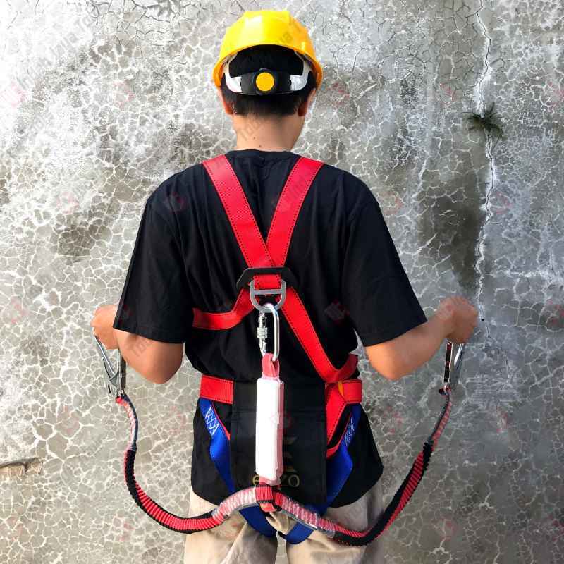Jual Enzo Absorber Full Body Harness Double Hook Safety Belt Sabuk Di ...
