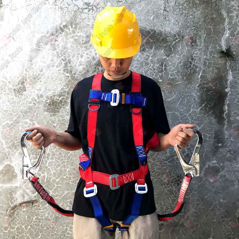 Jual Enzo Absorber Full Body Harness Double Hook Safety Belt Sabuk Di ...
