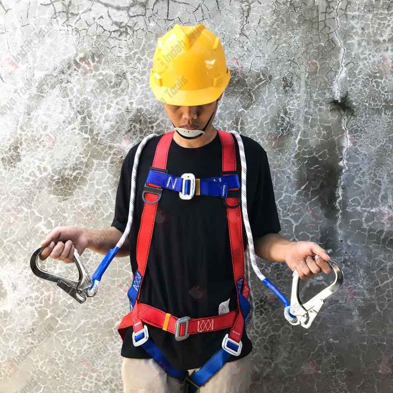 Jual Enzo Absorber Full Body Harness Double Hook Safety Belt Sabuk Di ...