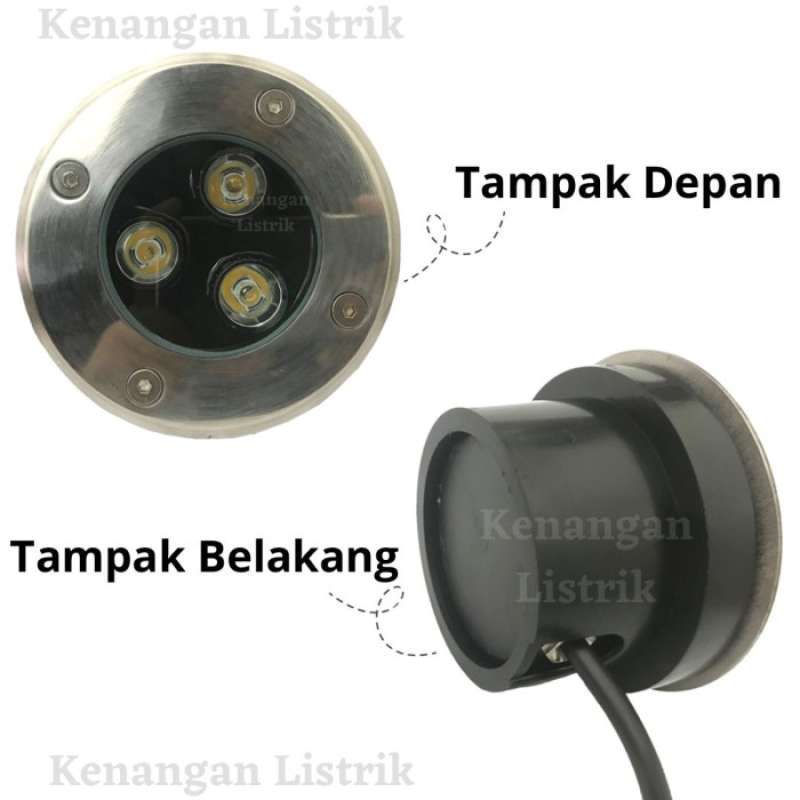 Promo Lampu lantai taman LED 3watt Waterproof , underground light IP65 ...