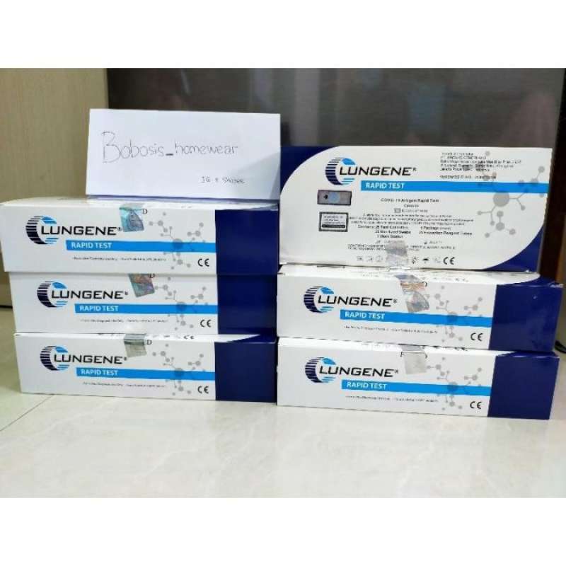 Promo Lungene Biru Alat Swab Antigen Box Isi 25Pc Diskon 23% di Seller ...
