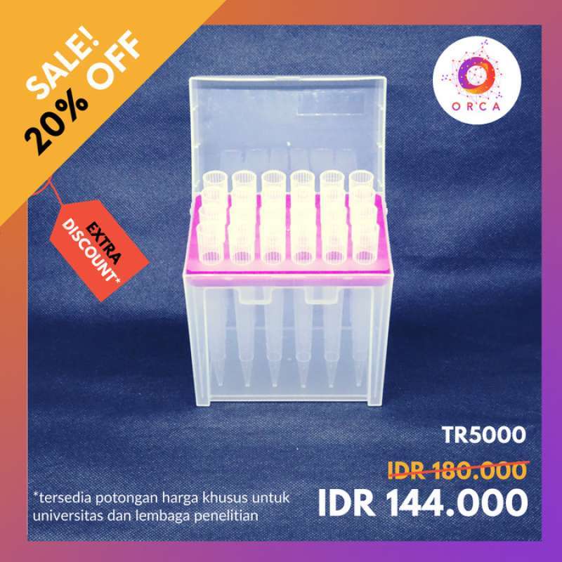 Promo Micropipette Tips 5000 Ul Box - Steril - Mikropipet Pipette Pipet ...