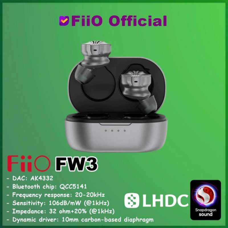 Jual Fiio FW3 FW 3 Hifi TWS 10mm Drivers True Wireless Earbuds Earphones di Seller Wellmart ...