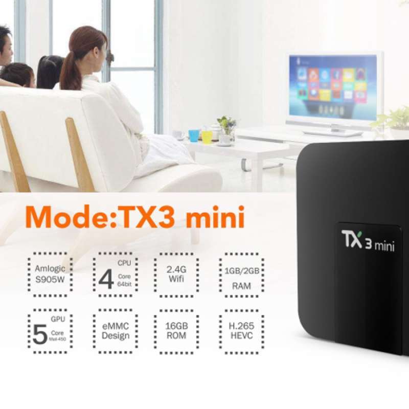 Promo Android Tv Box TANIX TX3 mini RAM 2GB ROM 16GB OS 7 NOUGAT Full ...
