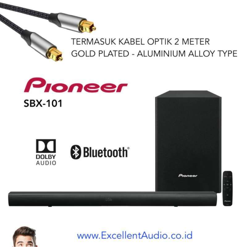 Jual Pioneer Soundbar SBX 101 SBX101 with wireless subwoofer and USB ...
