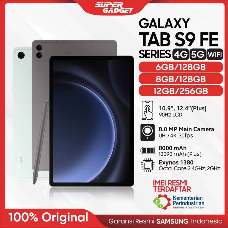 Promo Samsung Galaxy Tablet Tab S9 Fe Fe+ Plus 5g Wifi Ram 6gb 8gb 12gb ...