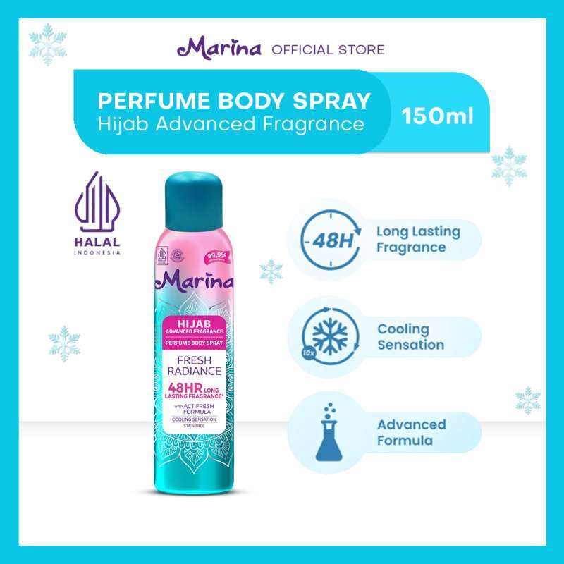 Promo Marina Hijab Advanced Fragrance Perfume Body Spray 150ml - Fresh ...