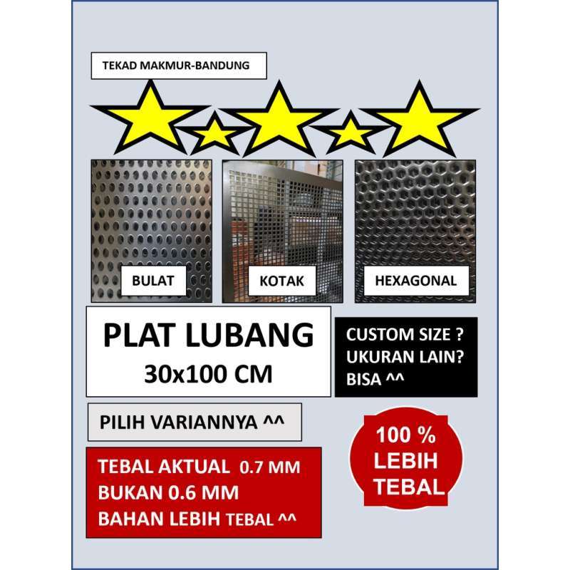 Jual Plat 30x100 - Plat Besi Ram Speaker - Ram Grill Plat Lubang ...