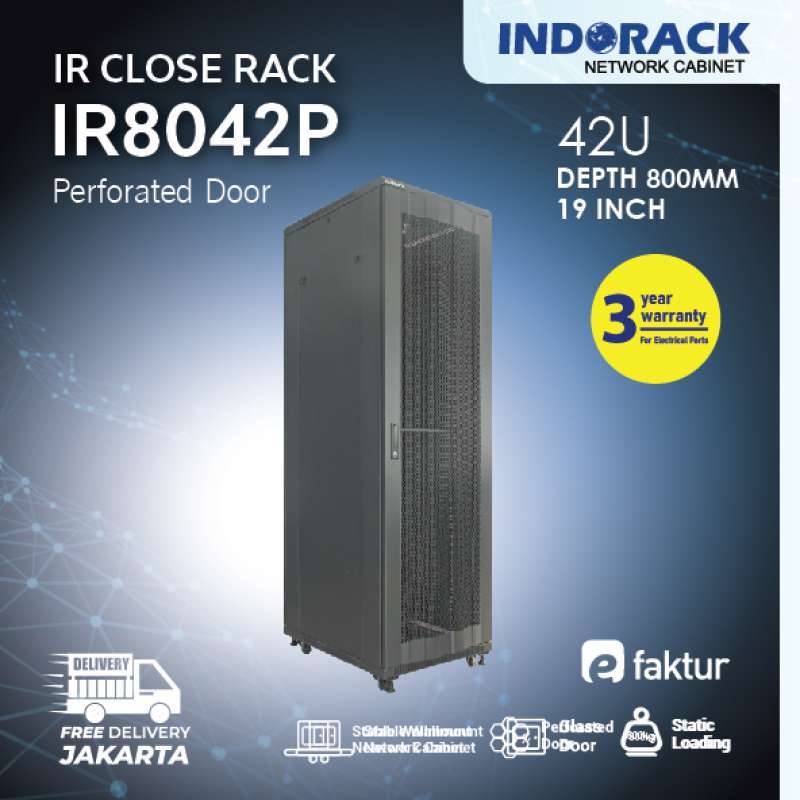Promo Indorack - Close Rack 42u Ir8042p Perforated Door - Rack Server ...