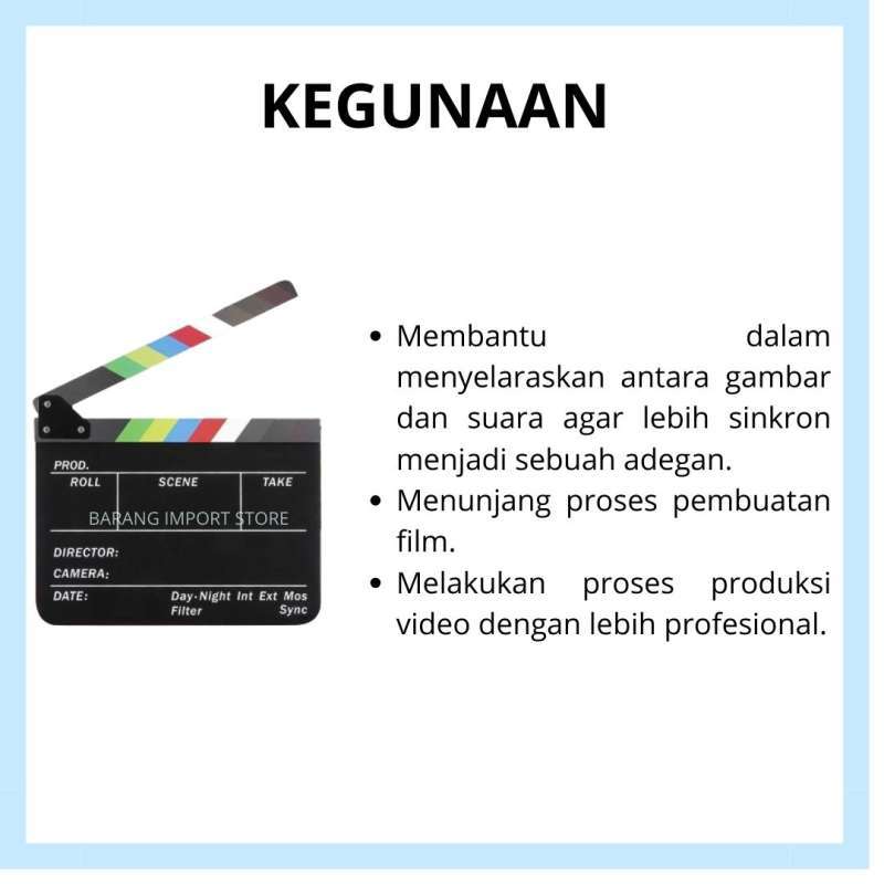 Promo Clapper Board Alat Syuting Sutradara Peralatan Syuting Video ...