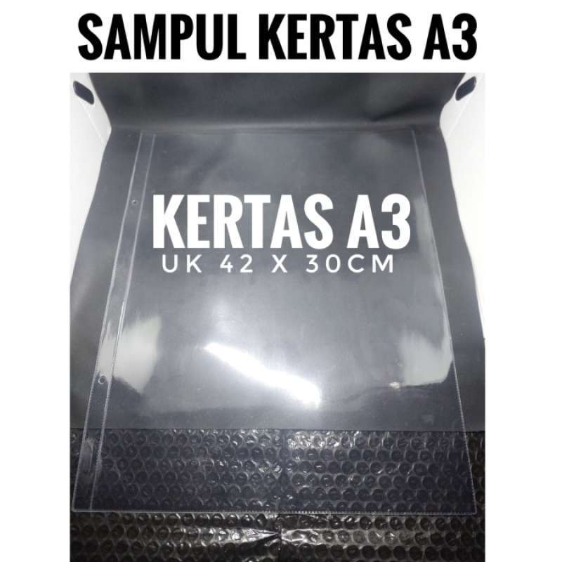 Jual Cover Plastik Mika Tebal Pelindung Kertas Dokumen A3 Murah Di ...