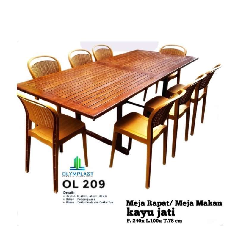 Jual Meja Meeting 240 Cm Meja Makan Kursi Sandar Plastik Olymplast Ol ...