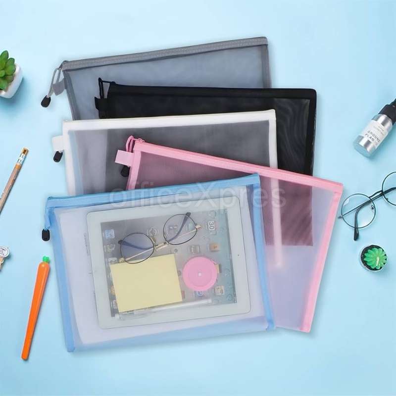 Jual Zipper Bag Tempat Pensil Zipper Map Tas Jaring Resleting
