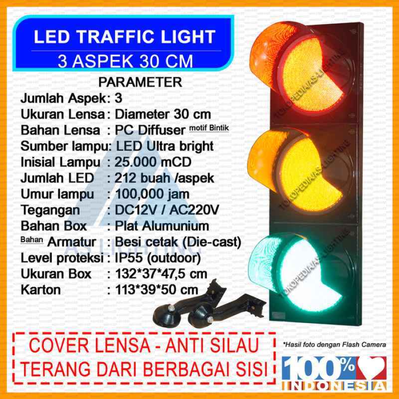 Promo Safariled Traffic Light 3 Aspek 30cm Lampu Lalu Lintas Diskon 23% ...
