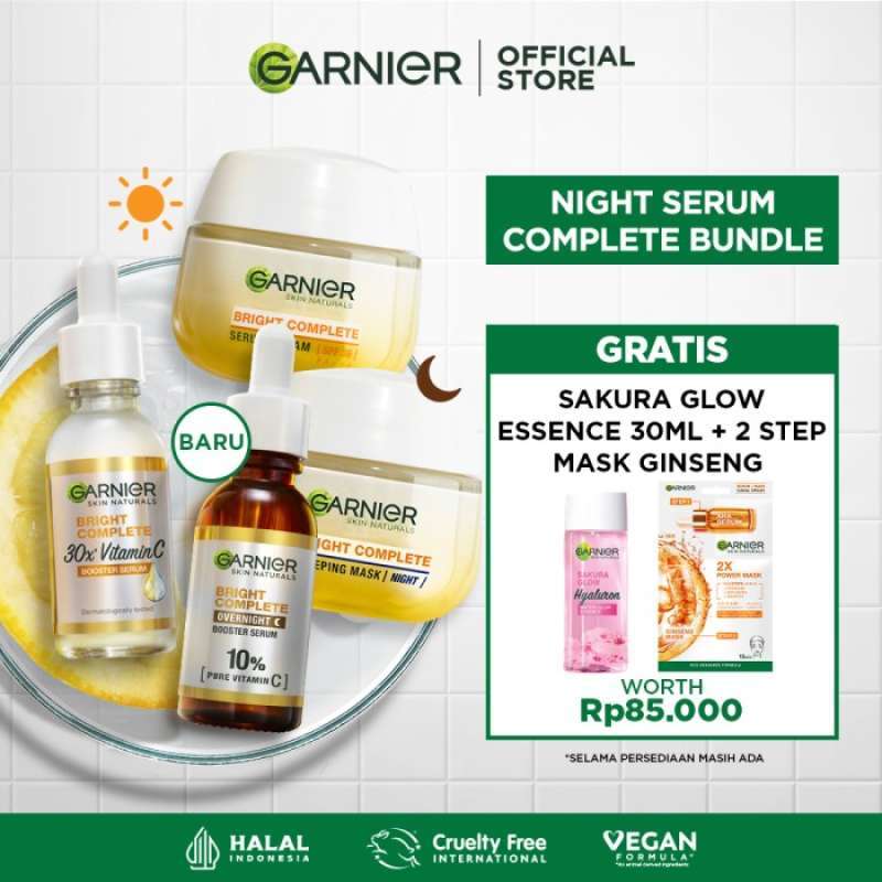 Garnier Bright Complete Overnight Vitamin C Serum Lengkap Harga Terbaru ...