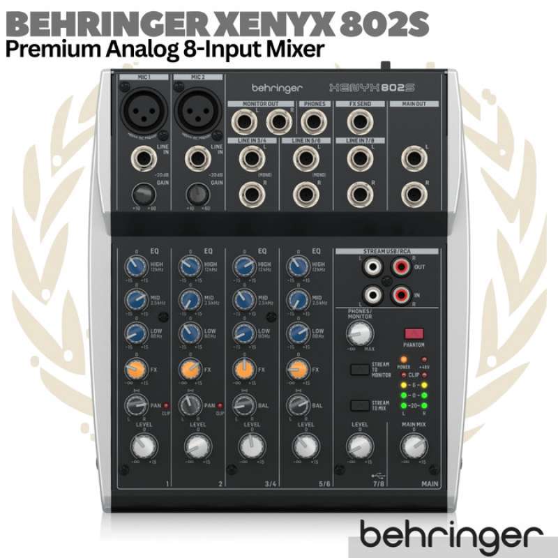 Jual Behringer Xenyx 802s Premium Analog 8 Input Audio Mixer | 802usb ...