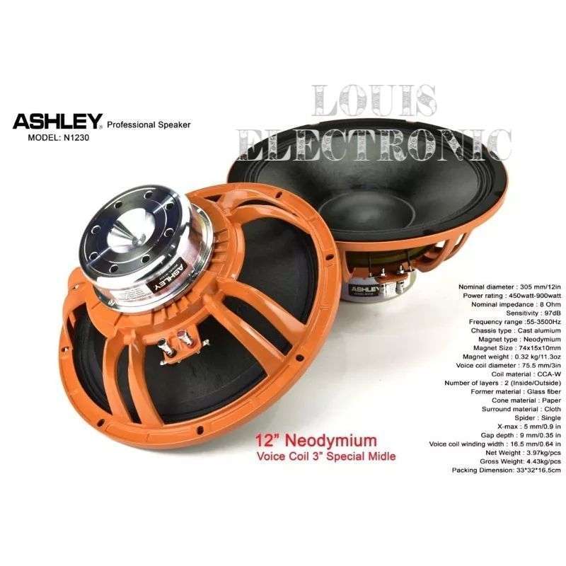 Jual Speaker Komponen ASHLEY N1230 12 Inch Neodymium coil 3 Inch ... Jual Speaker Komponen ASHLEY N1230 12 Inch Neodymium coil 3 Inch ...