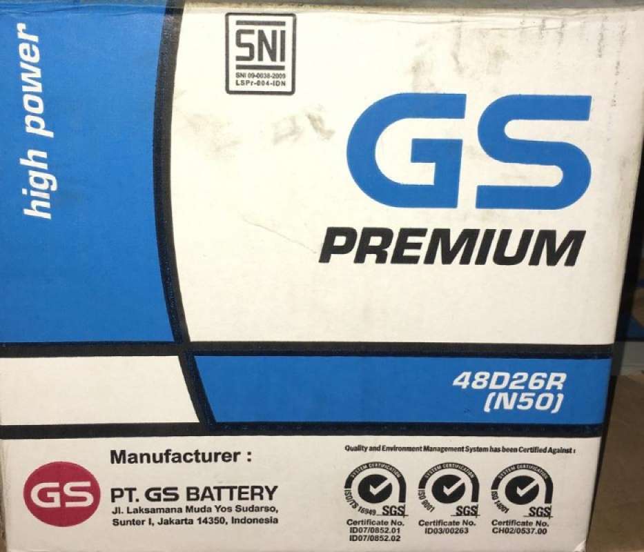 Promo Accu GS astra 48D26R N50 12V 50Ah PREMIUM 06221 Diskon 22% di ...