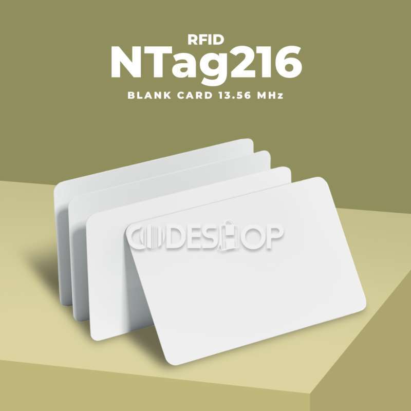 Jual Kartu RFID NFC NTag216 13.56 MHz PVC ID Card Polos 888 byte Programmable di Seller CODESHOP ...