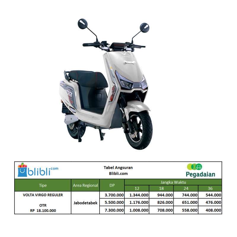 Jual Pegadaian - [DP] Volta Virgo Reguler Sepeda Motor Listrik [OTR ...
