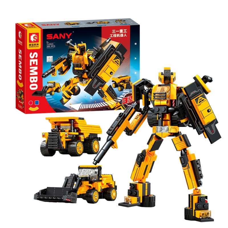 Promo Sembo brick building block 3in1 Transformable Robot dump truck ...