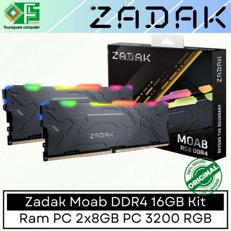 Jual Ram Zadak Moab Rgb Ddr4 16gb Kit 2x8gb Pc 3200 Mhz Memory Pc Di Seller Foursquare Computer ...
