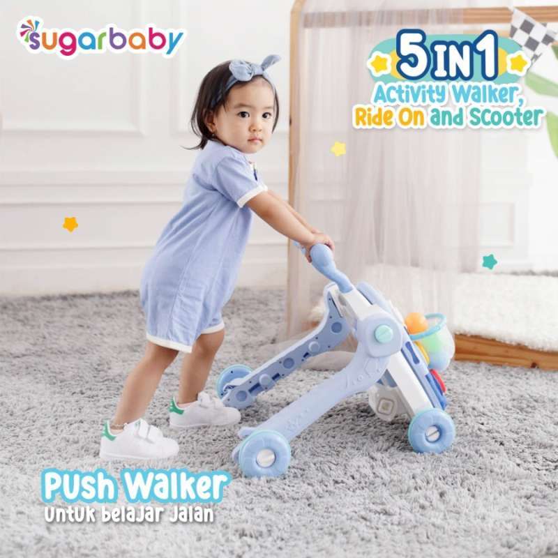 Jual Sugarbaby 5in1 Activity Walker Ride-on Scooter/sugar Baby Push ...