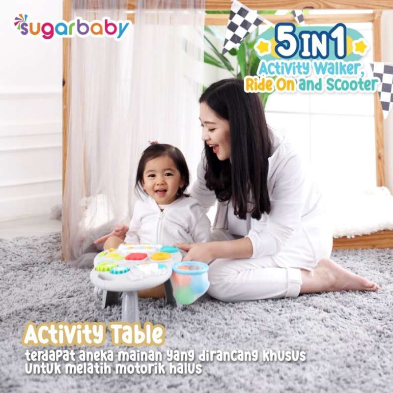 Jual Sugarbaby 5in1 Activity Walker Ride-on Scooter/sugar Baby Push ...