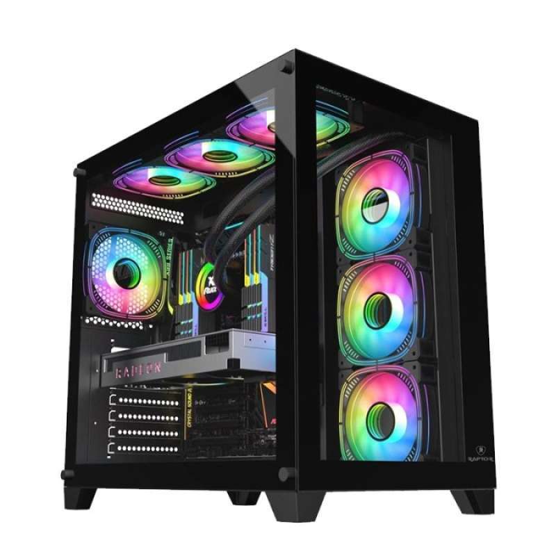 Jual Baru Raptor Ultimate -dual Chamber Tempered Glass Mid-tower Atx ...