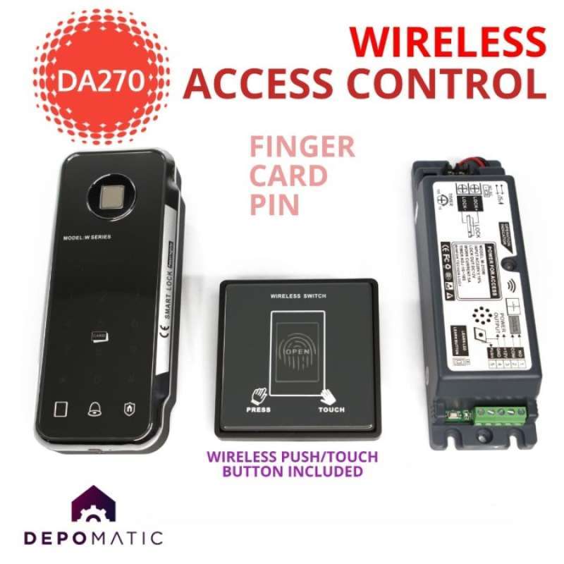 Promo WIRELESS FINGER Card PIN Access Control Automatic Door Lock No ...