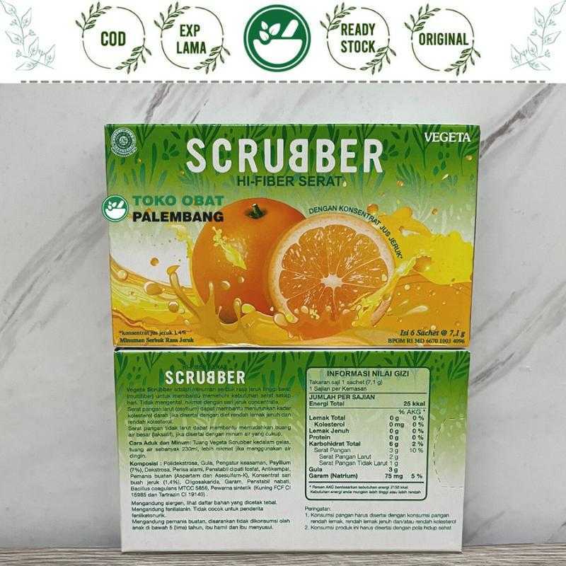 Jual VEGETA 6 SACHET SCRUBBER HI FIBER KESEHATAN PENCERNAAN BUANG AIR ...