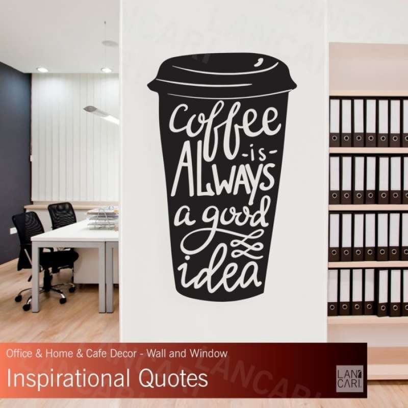 Promo Sticker Cutting Coffee Kopi Stiker Cafe Kafe Dinding Kaca Wall ...