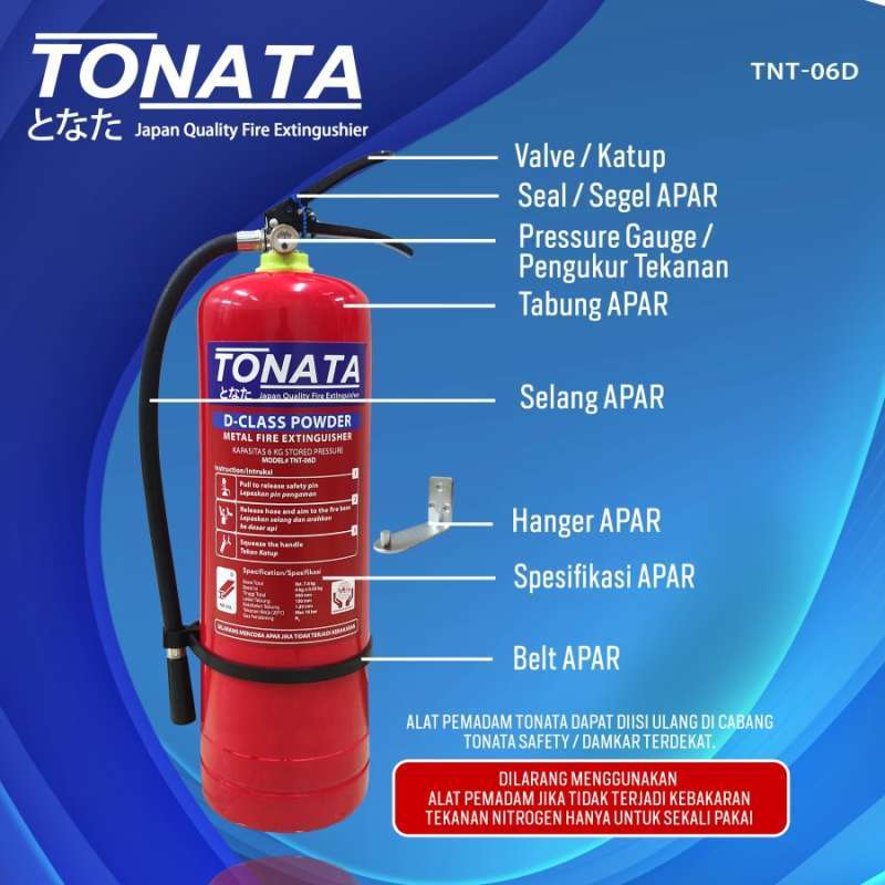 Jual Apar D-class Powder 6 Kg Tonata / Apar 6kg Logam Baterai Di Seller ...