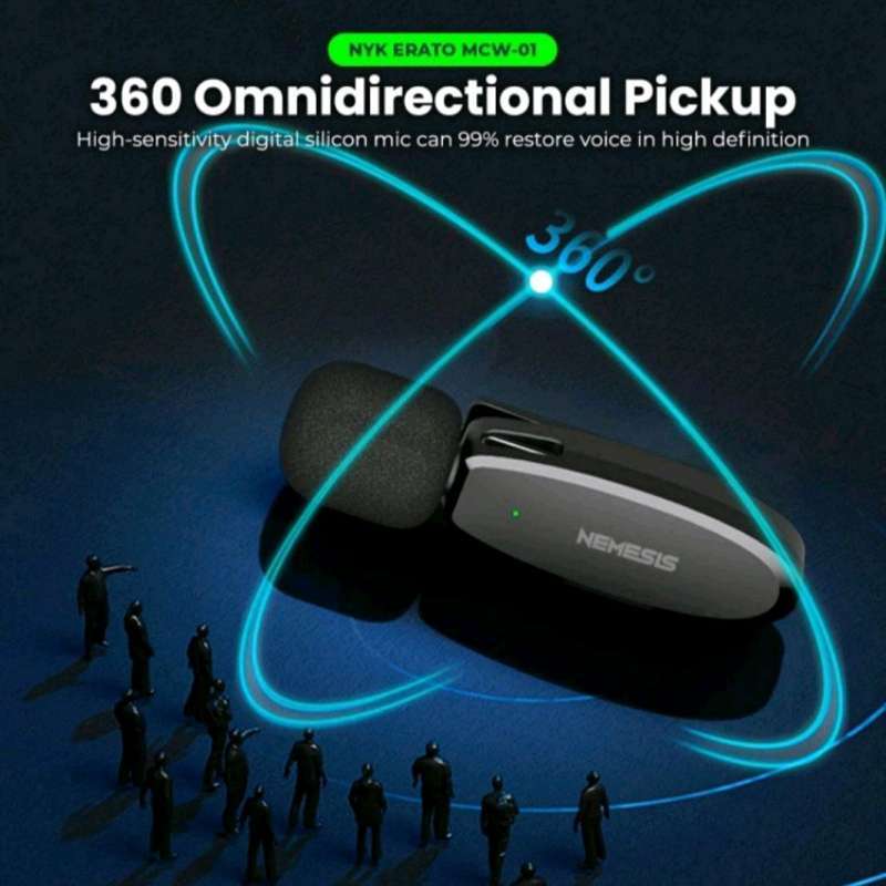 Jual Microphone Wireless 2.4ghz Clip On 3 In 1 Nyk Nemesis Erato Mcw-01 ...