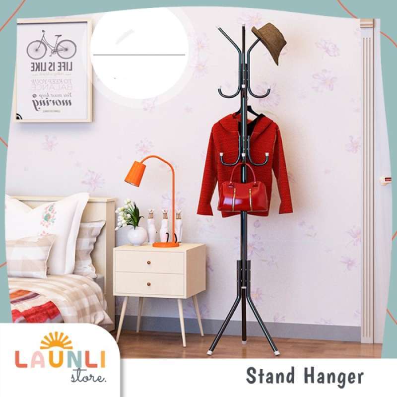 Jual Standing Hanger Gantungan Baju Besi Berdiri Rak Cantolan Jaket ...