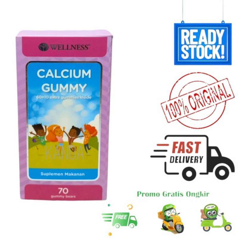 Promo Wellness Calcium Gummy Kids Vitamin Kalsium Anak Isi 70 Diskon 33% Di Seller Azzana Storee ...