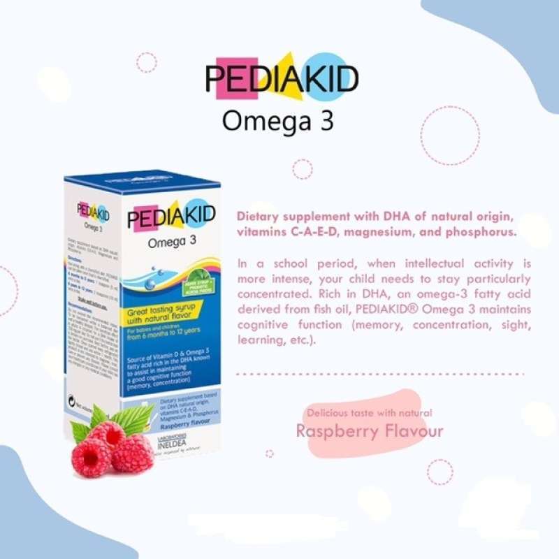Promo Pediakid Omega 3 Agave Syrup Prebiotics 125ml Vitamin Anak Diskon ...