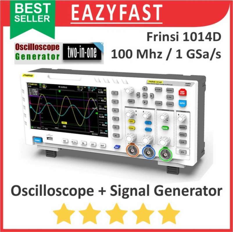 Jual Oscilloscope Digital 2 In 1 Function Generator Frinsi 1014d ...